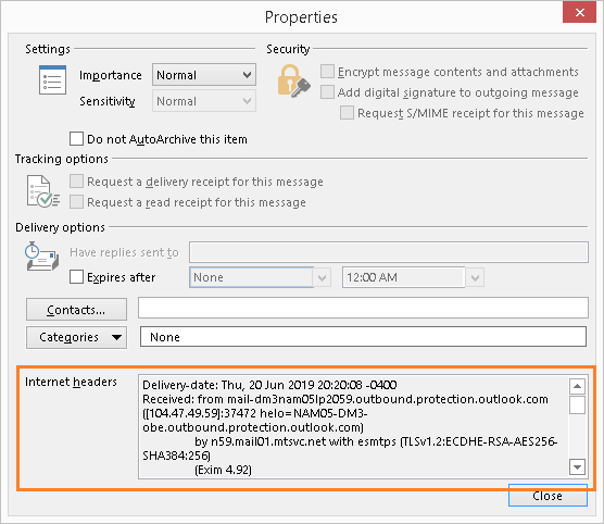 Viewing And Analzying An Email Message Header